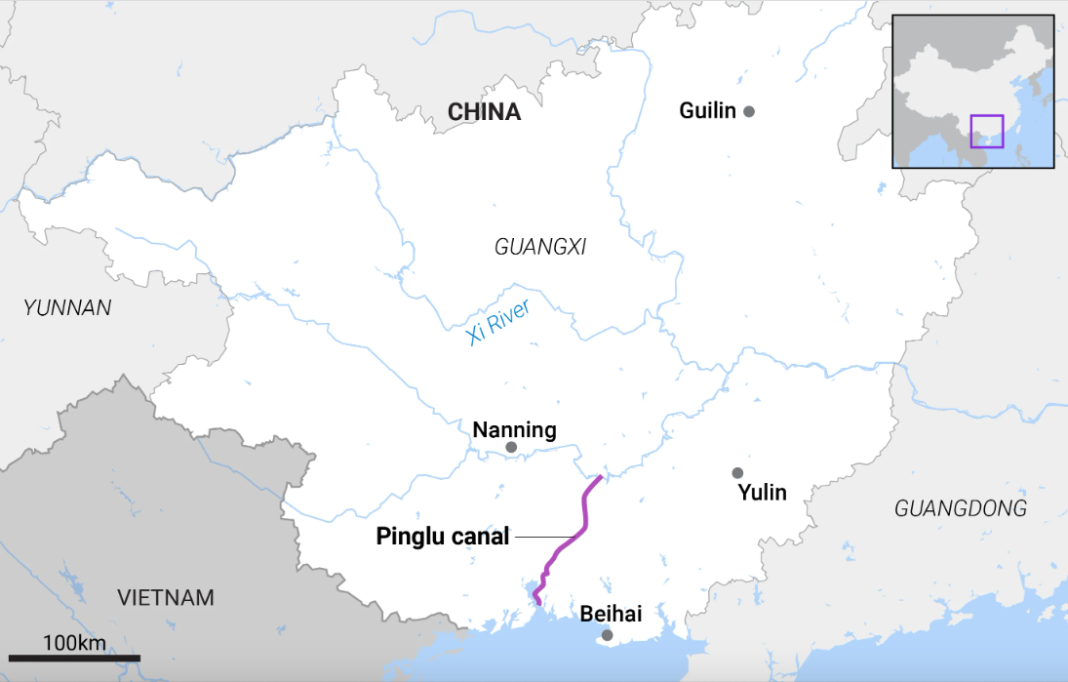 China construye canal pluvial Pinglu para unir a 11 países Asean con ...